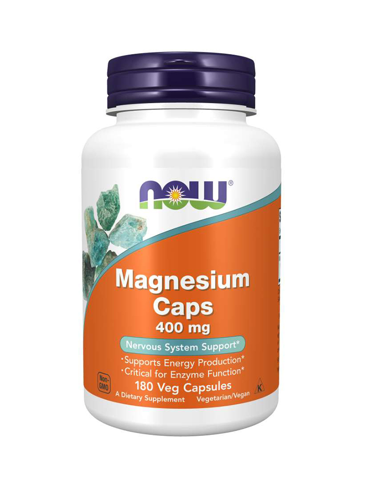Magnesium 400 mg, Now Foods, 180 veg kapsula
