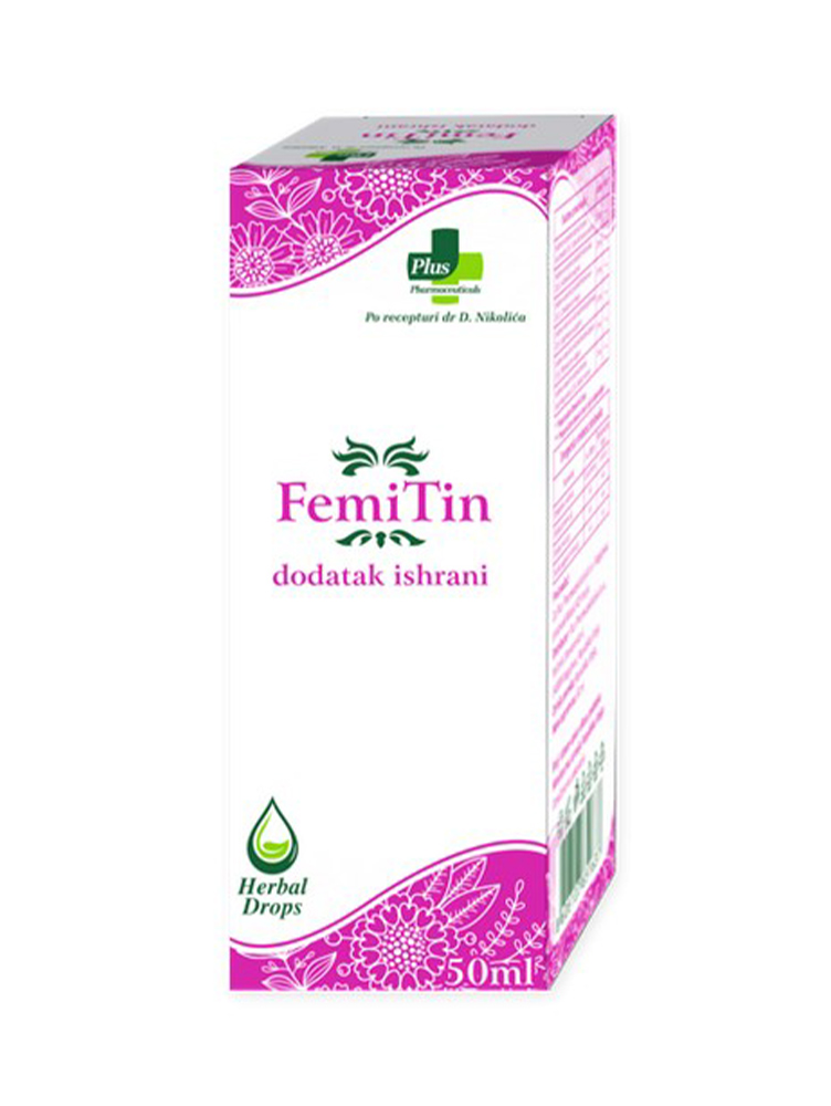 Plus Pharmaceuticals, FemiTin biljne kapi, 50 ml