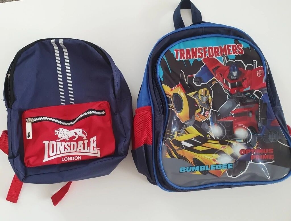 Ranci za decu - Transformers i Lonsdale, platnena torba Cars, sve