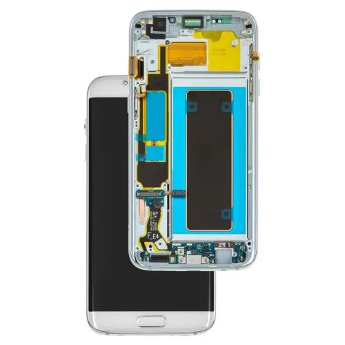 LCD ekran / displej za Samsung G935/Galaxy S7 Edge+touch screen+frame beli Service Pack Original/GH97-18533D