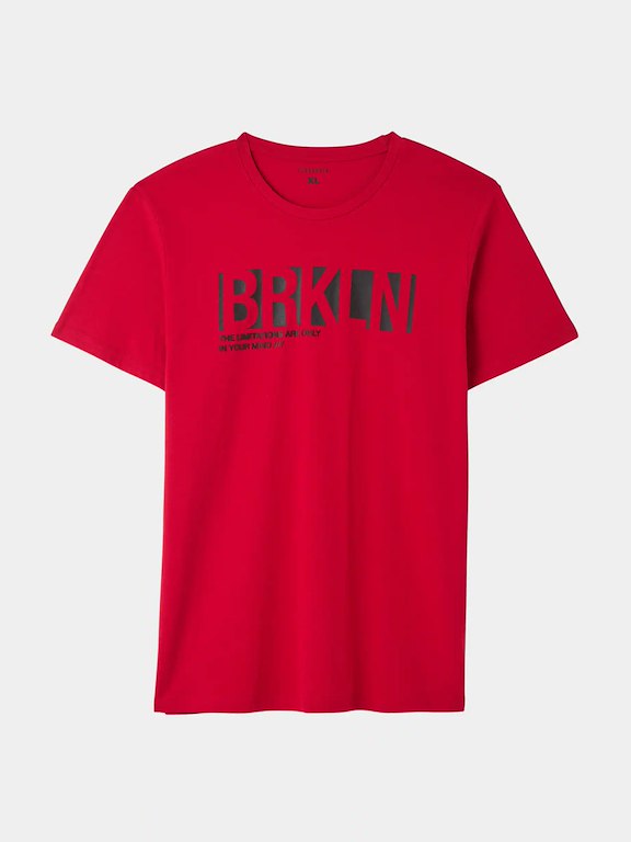 Majica sa štampanim logom BRKLN Intenzivnocrvena