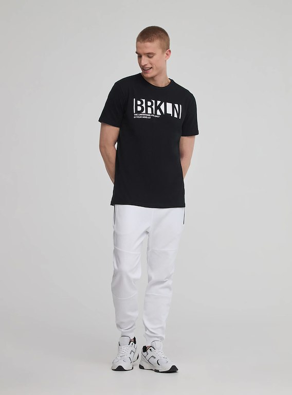 Majica sa štampanim logom BRKLN Crna