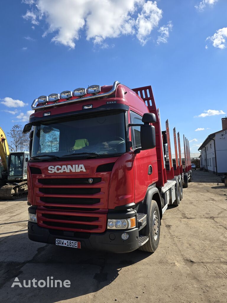 Scania N331-G450 Topline kamion za prevoz drva + šumarska prikolica