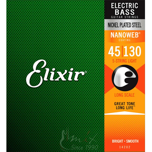 ELIXIR 14202 LIGHT 045-130 5-STRING ŽICE ZA PETOŽIČANI BAS