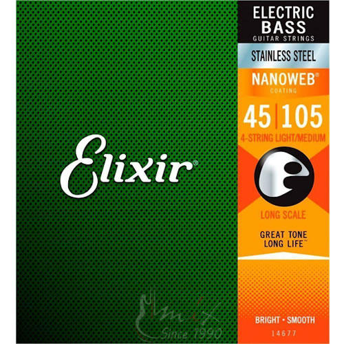 ELIXIR 14677 LIGHT/MEDIUM 045-105 STAINLESS STEEL ŽICE ZA BAS GITARU