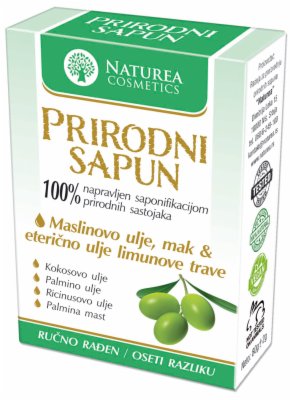 SAPUN MASLINOVO ULJE NATUREA COSMETICS 80G
SAPUN MASLINOVO ULJE NATUREA COSMETICS 80G