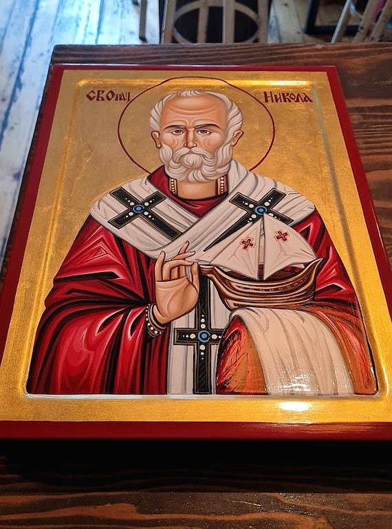 Ikona- Sveti Nikola, dimenzije 40x30 cm