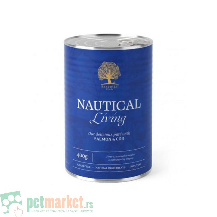 Essential: Pašteta sa komadićima mesa za odrasle pse Nautical Living Pate, 400 gr