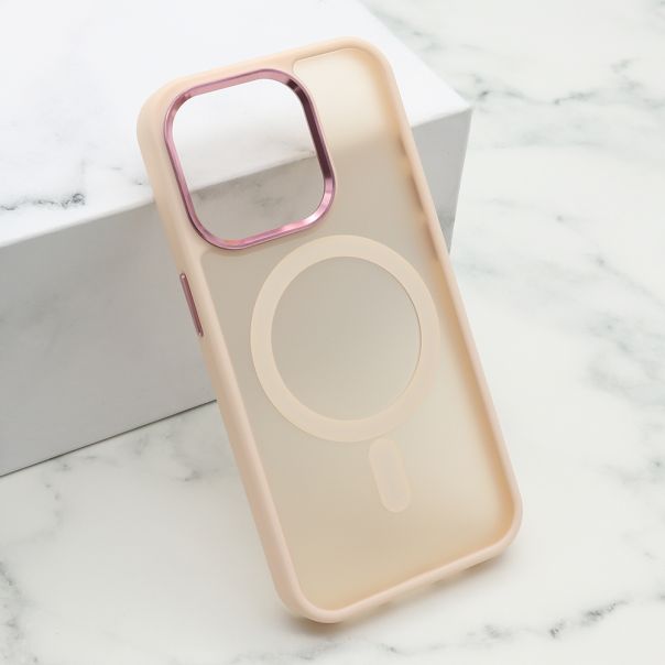 Futrola Silky Magsafe za iPhone 15 Pro, roze