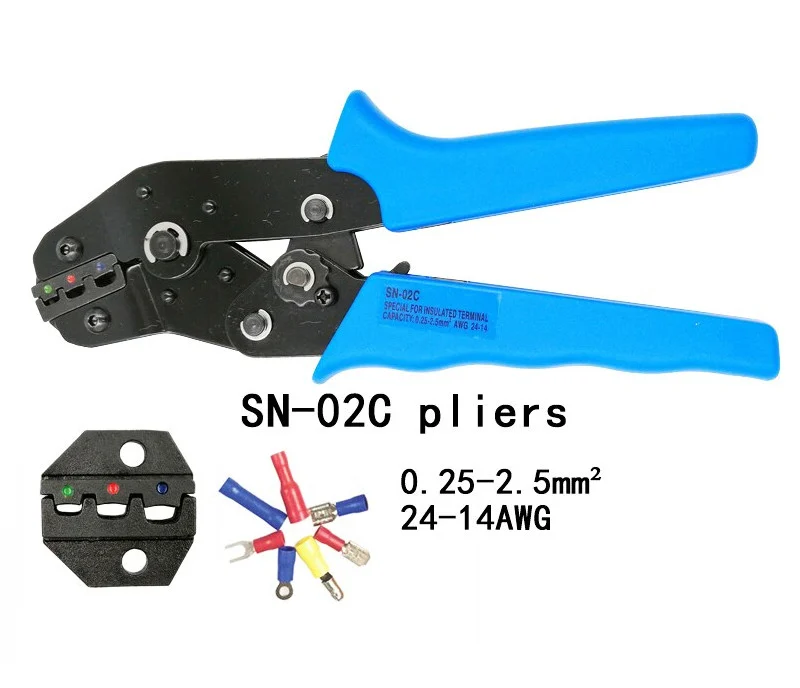 Klešta za krimpovanje izolovanih kablovskih papučica SN-02C
