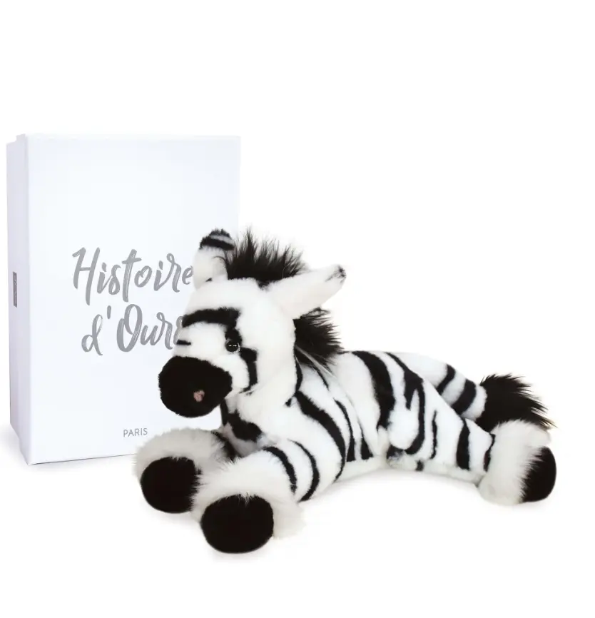 HISTOIRE D'OURS Plišana igračka Zebra 25cm crno-bela