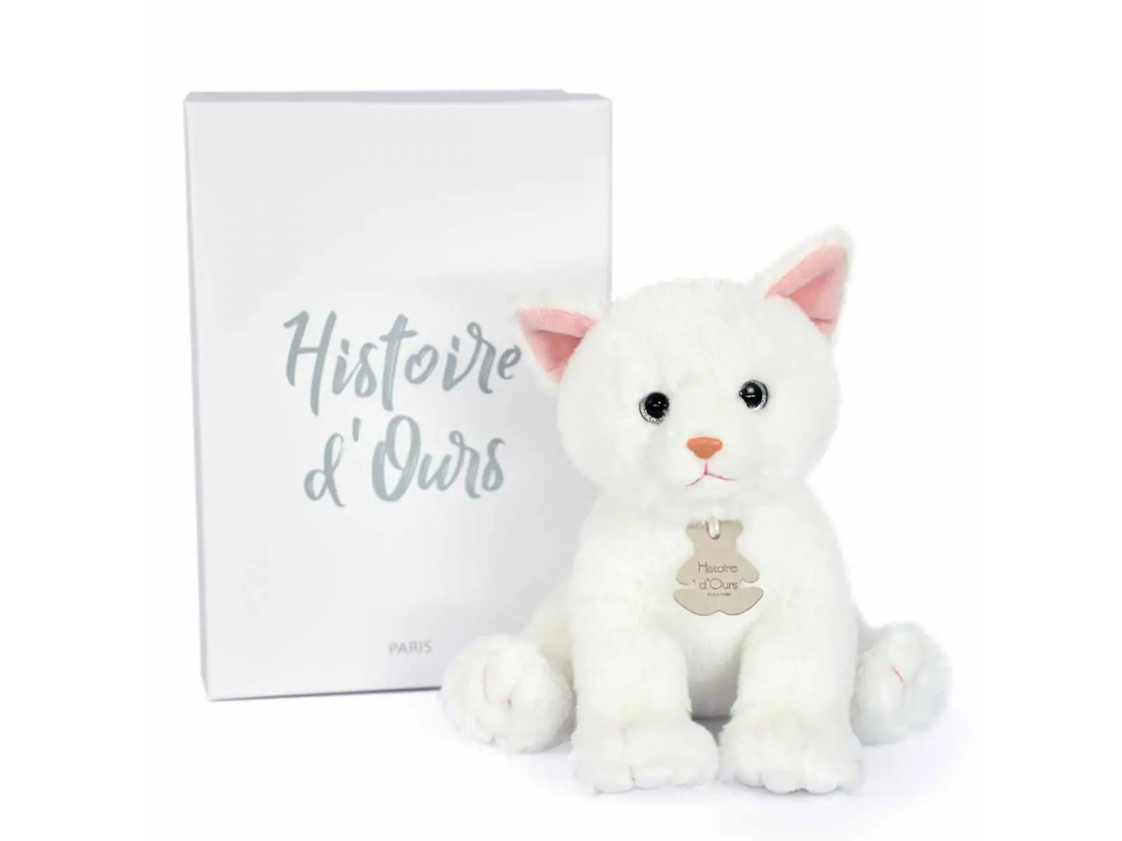 HISTOIRE D'OURS Plišana igračka Maca 18cm bela