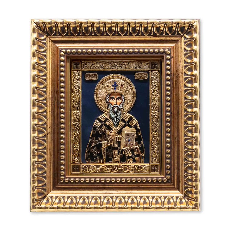 Ikona u ramu Sveti Vasilije Ostroški, 220x255x32mm