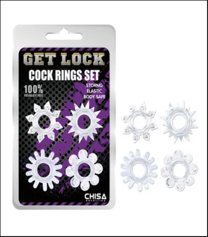 Get Lock Prstenovi za penis, 4 komada, Providni