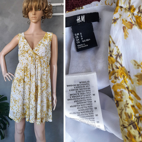 H&M cvetna haljina S