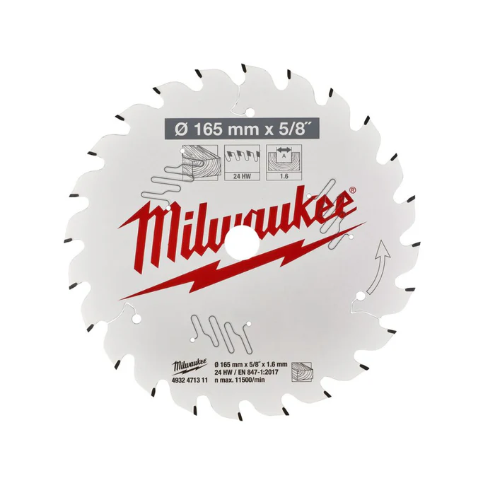 Milwaukee List testere za drvo, 165 x 15,87 mm, 24 zuba, 4932471311