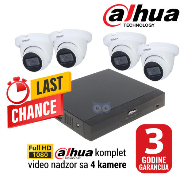 LAST CHANCE Dahua komplet sa 4 kamere 2MP