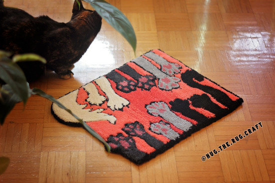 Tepih za mace - koralna boja - Edicija "Sapice"