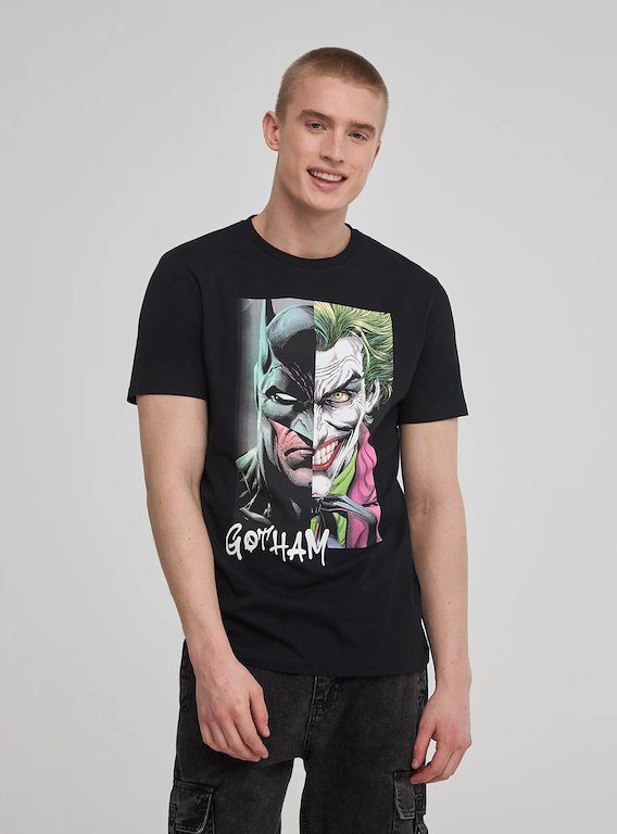 Majica sa štampom Batman and Joker Crna