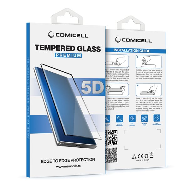 Folija za zaštitu ekrana Glass 5D za Xiaomi Redmi Note 12 Pro 5G, crna