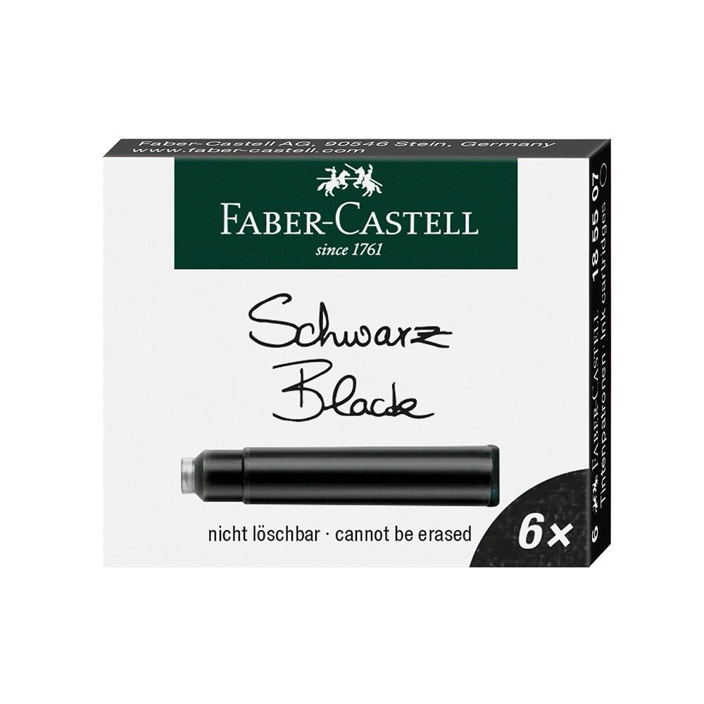 Patrone Faber Castell Schwarz Black 1/6