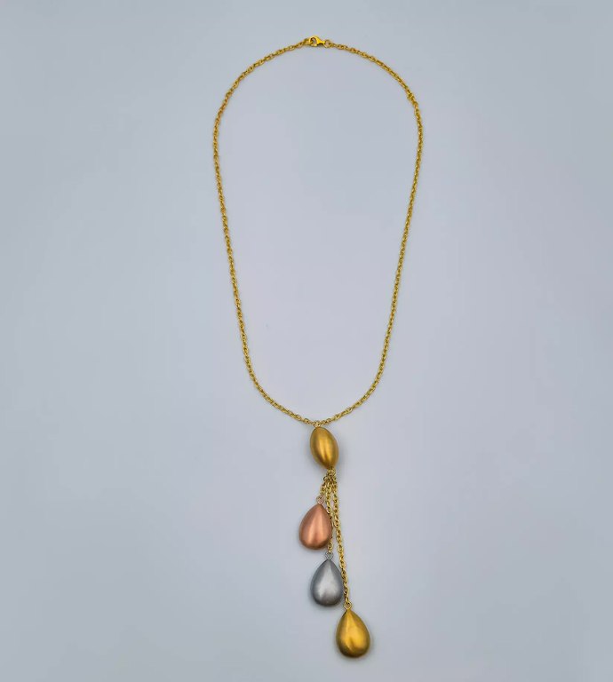 Ženska Zlatna ogrlica, Tri boje zlata
