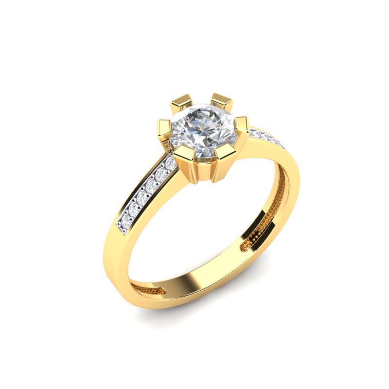 Zlatni prsten sa cirkonima Jovia