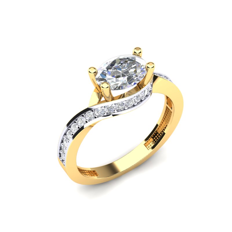 Zlatni prsten sa cirkonima Rosita