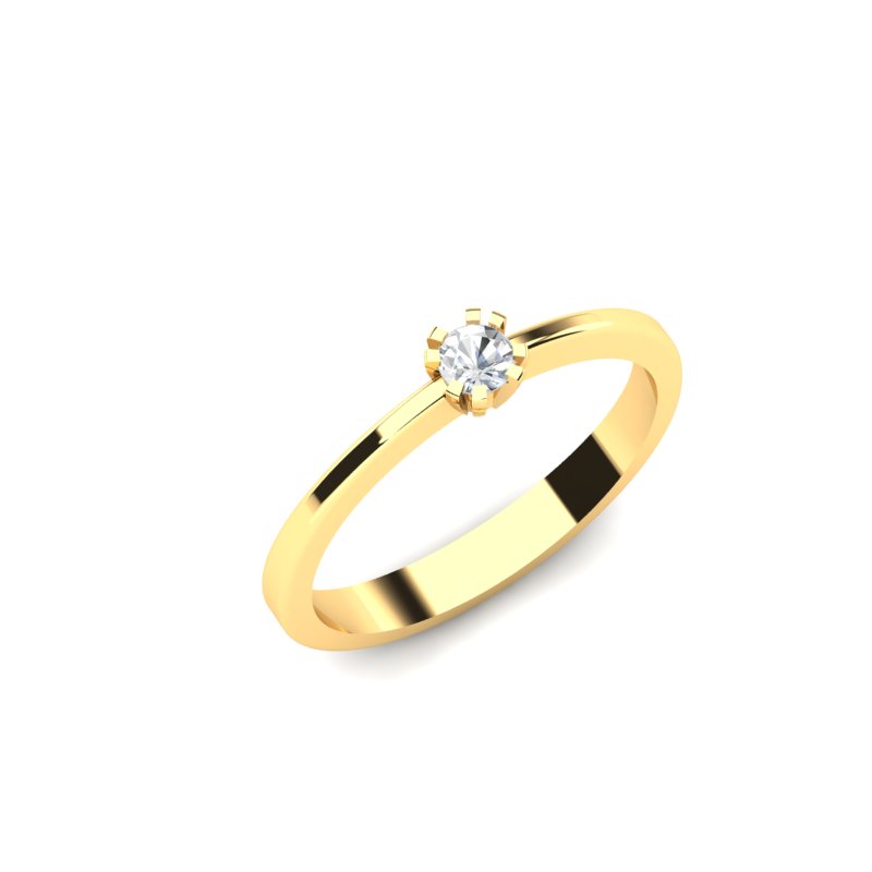 Zlatni prsten sa dijamantom Dina 1