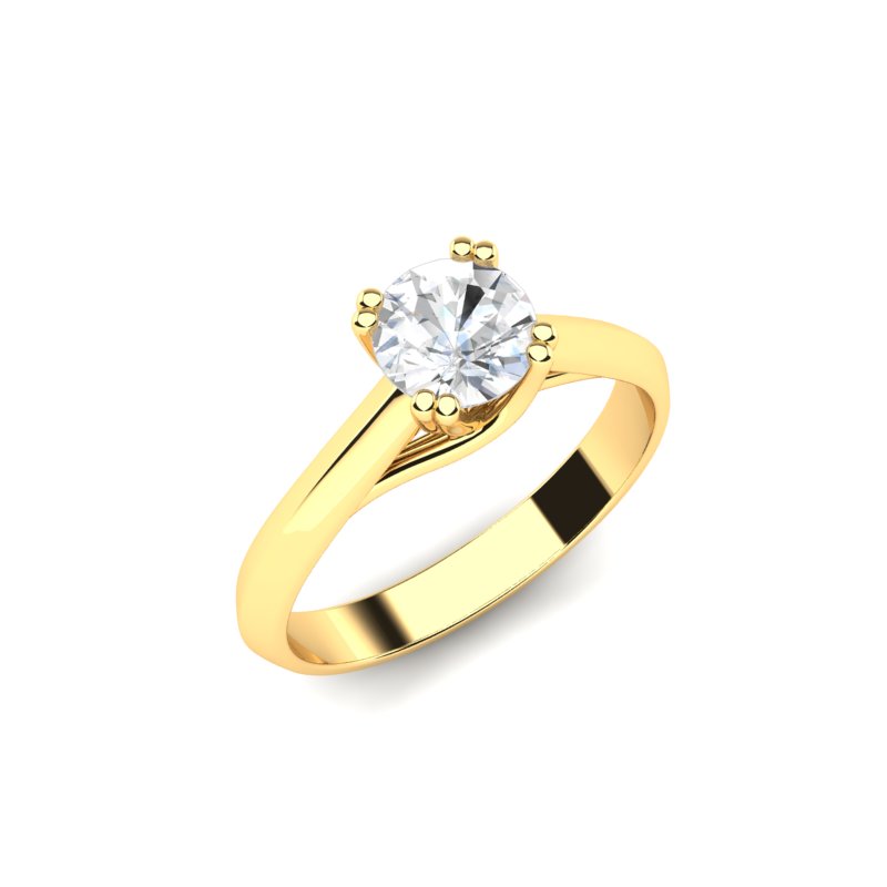 Zlatni prsten sa dijamantom Holi1