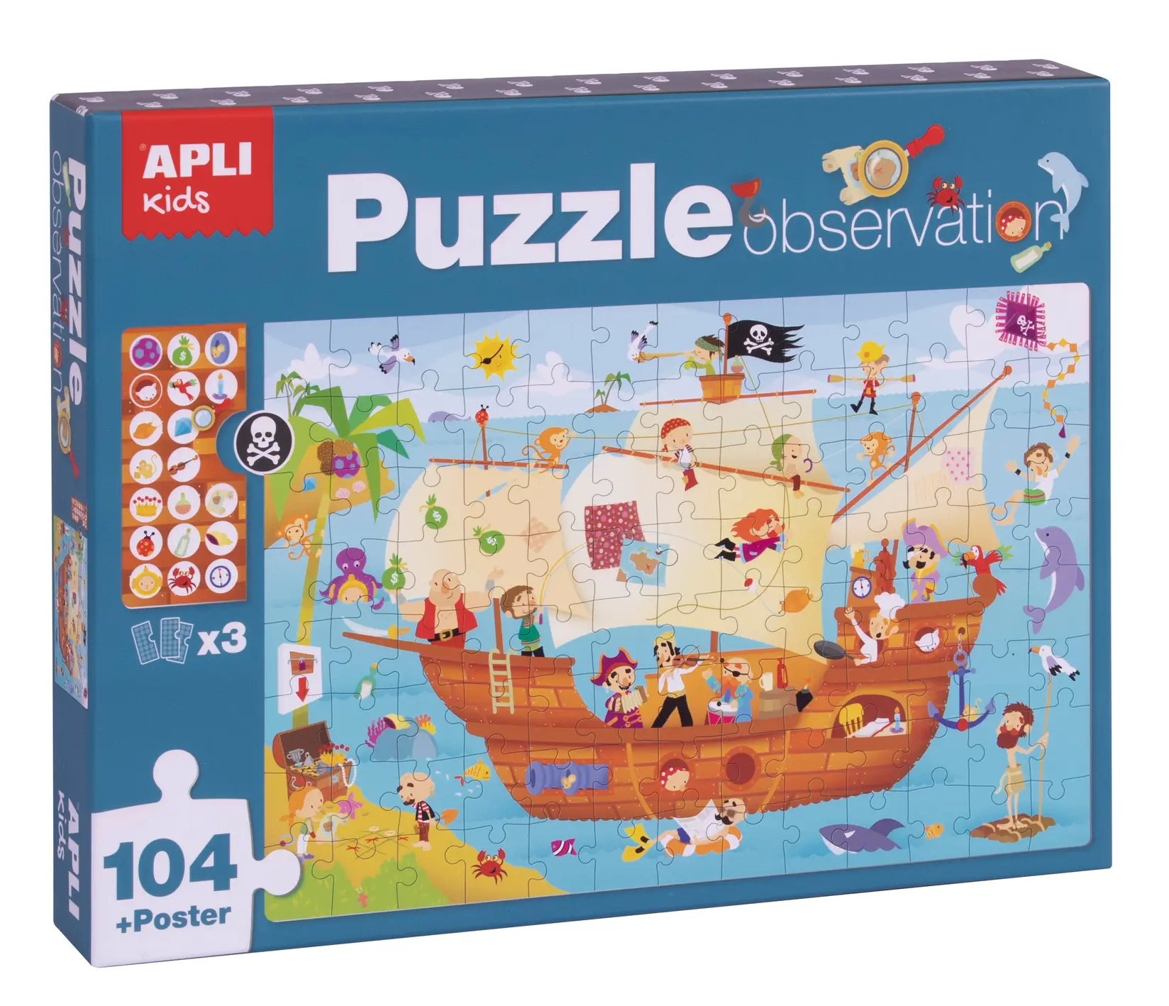 APLI Puzzle Piratski brod, 104 dela
