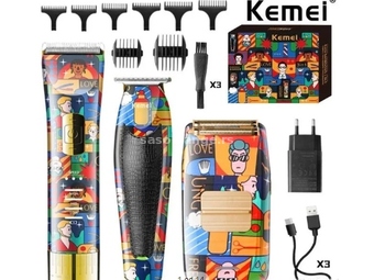 Kemei 3 in 1 Mašina (aparat) / trimer za brijanje i šišanje