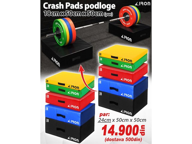 Crash Pads podloge/ Crash Pads strunjače par 24x50x50cm