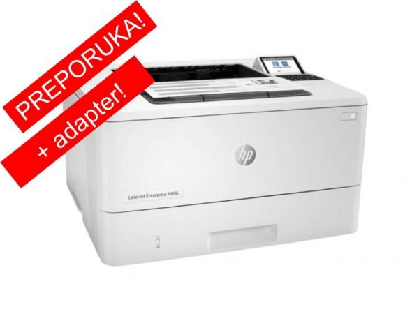 HP LaserJet Enterprise M406dn (3PZ15A) Laserski štampač sa ADAPTEROM!
