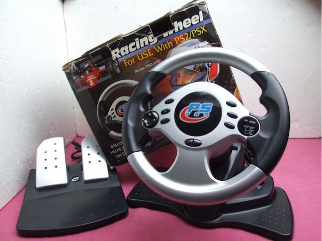 PS Pro Racing Wheel volan za Playstation 2 FULL+GARANCI
