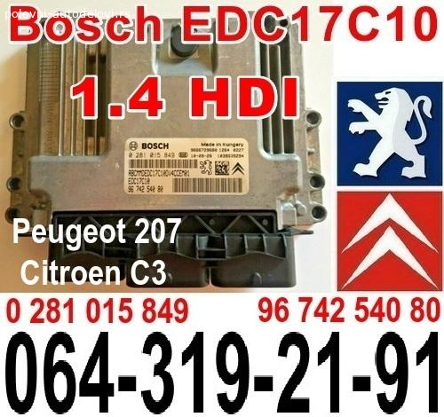 0 281 015 849 Bosch EDC17C10 Peugeot 207 Citroen C3