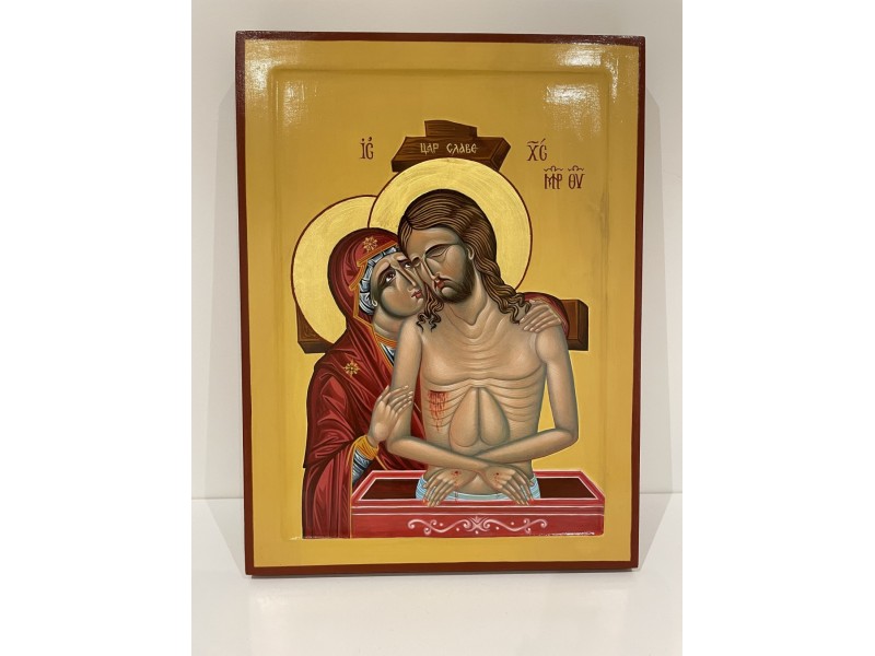 Ikona Hristos u grobu - Plač Majke Božije
