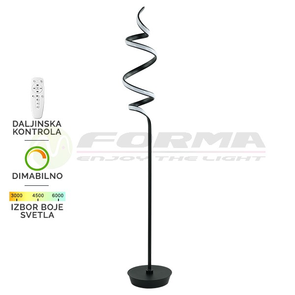 LED podna lampa F2027-48F BK