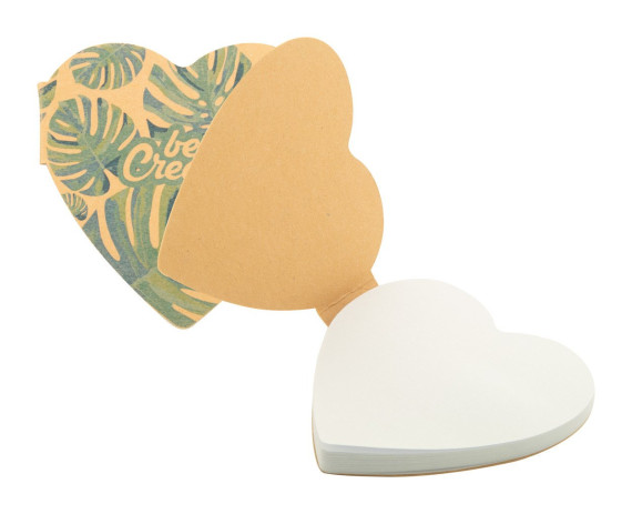 CREASTICK HEART ECO CUSTOM STICKY NOTEPAD