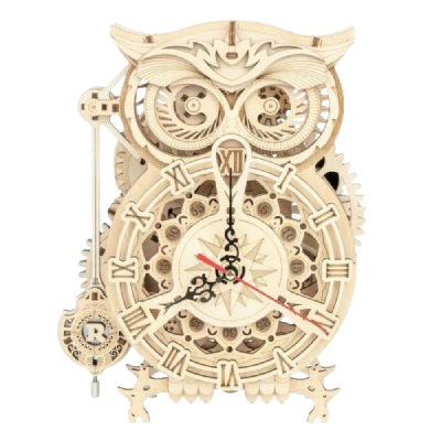 3D Puzla - Wooden, Owl Clock