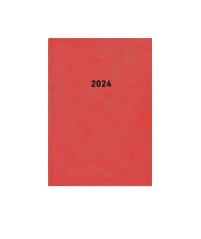 Agenda 2024 - Daily Recycling, Red, 14.5x21 cm