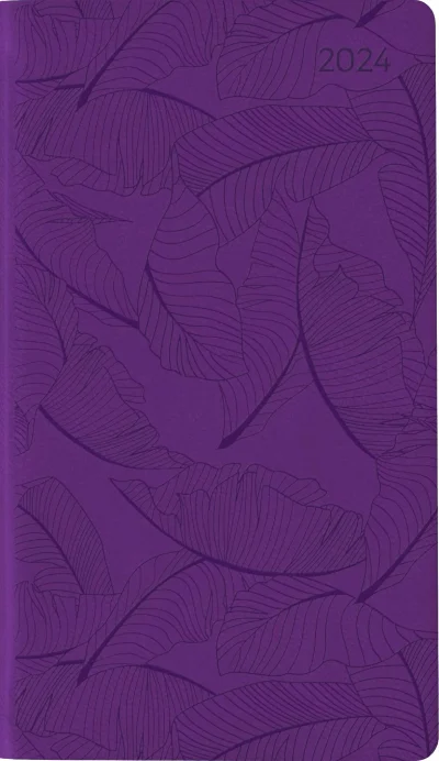Agenda Slim 2024 - Ladytimer, Deluxe Purple, 9x15.6 cm