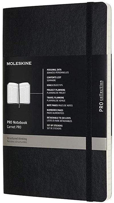 Moleskine Large Pro Soft Notebook - Black