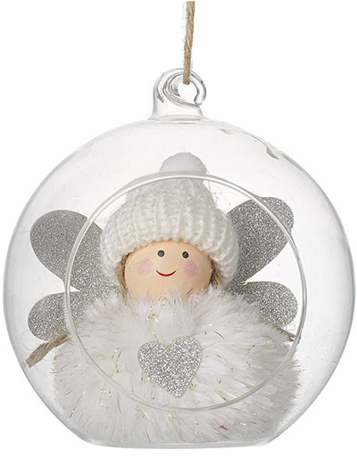 NG Ukras - Fluffy White Fairy In Glass