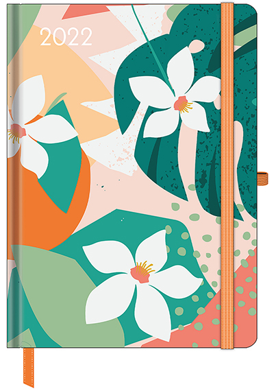 Agenda 2022 - GreenLine Diary, Floral, 16x22 cm