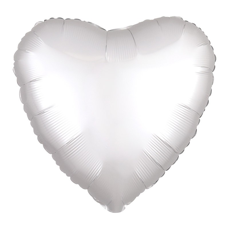 Srce mat belo – 46cm