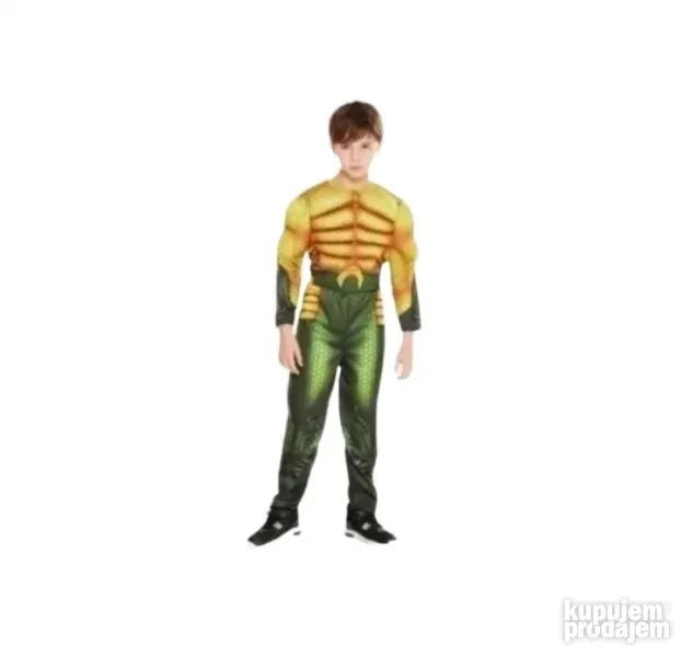 Aquaman kostim sa mišićima 110-120cm 9274 - Aquaman kostim sa mišićima 110-120cm 9274