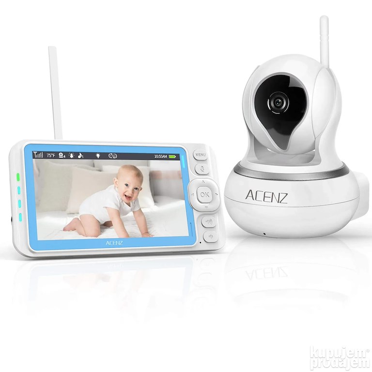 Bebi Monitor Bebi Alarm sa kamerom i termometrom 5inca Ekran - Bebi Monitor Bebi Alarm sa kamerom i termometrom 5inca Ekran