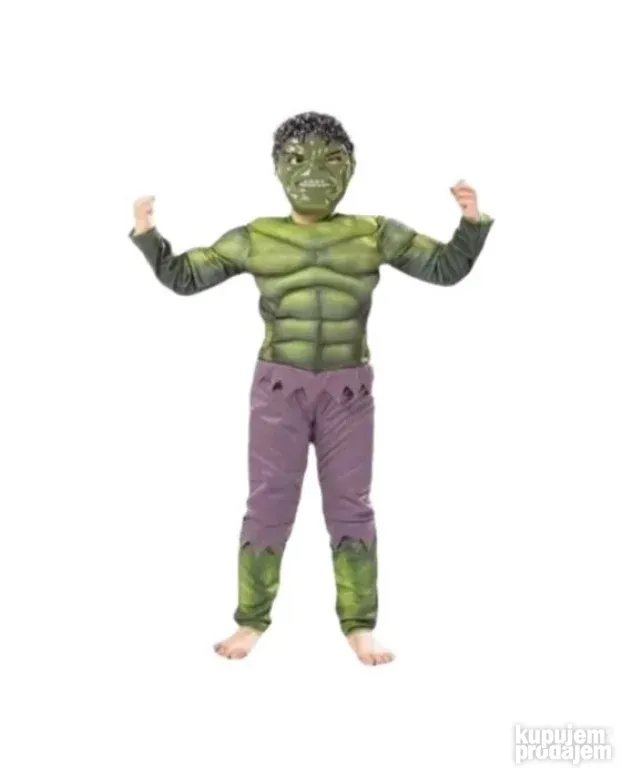 Hulk kostim sa mišićima 110-120cm 6576 - Hulk kostim sa mišićima 110-120cm 6576
