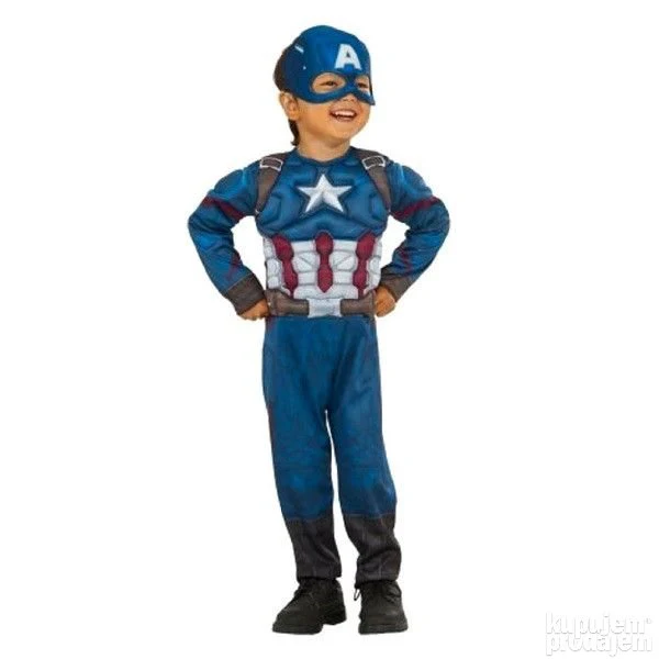 Kapetan Amerike Mišićavi Kostim Za Decake (S) - Kapetan Amerike Mišićavi Kostim Za Decake (S)